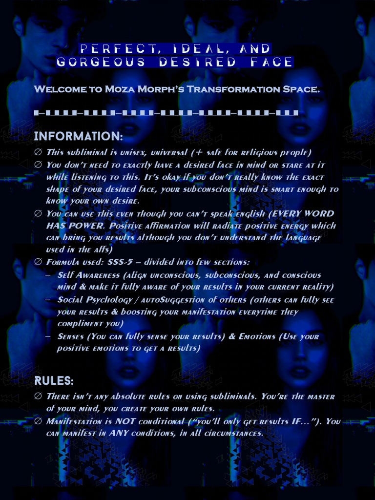 Perfect, Ideal, and Gorgeous DESIRED FACE: Welcome To Moza Morph's ...