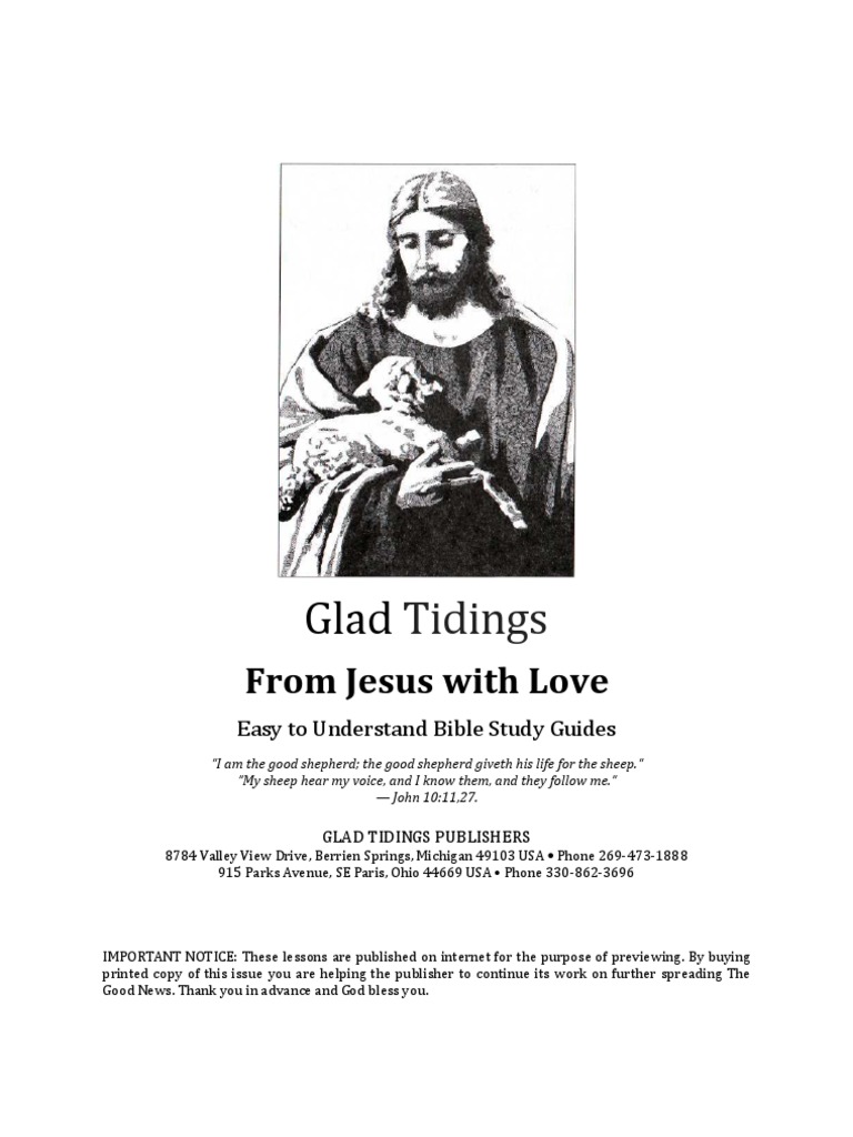 From Jesus With Love - Glad Tidings - Bible Study Guides PDF | PDF ...