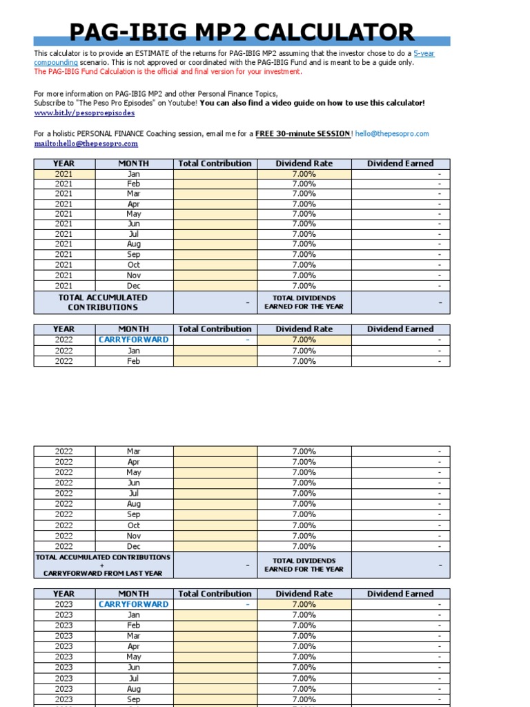 Peso Pro - MP2 Calculator | PDF | Economies | Investing