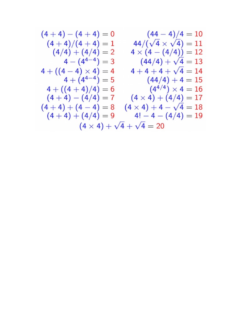 Desafio Dos Quatro Quatros | PDF
