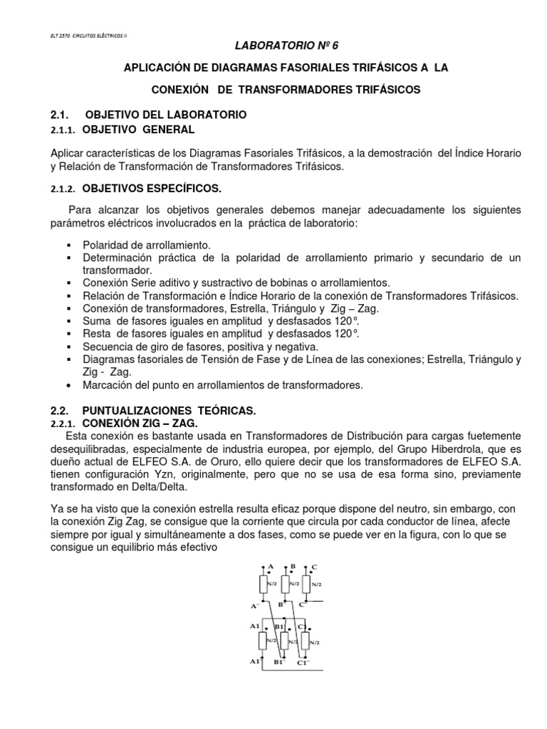 Lab Zig Zag | PDF | Transformador | Cantidad