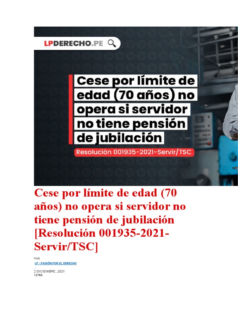 Cese Por Límite de Edad 70 Años No Opera Las Aportaciones Suficientes ... Cese Por Límite de Edad 70 Años No Opera Las Aportaciones Suficientes ...
