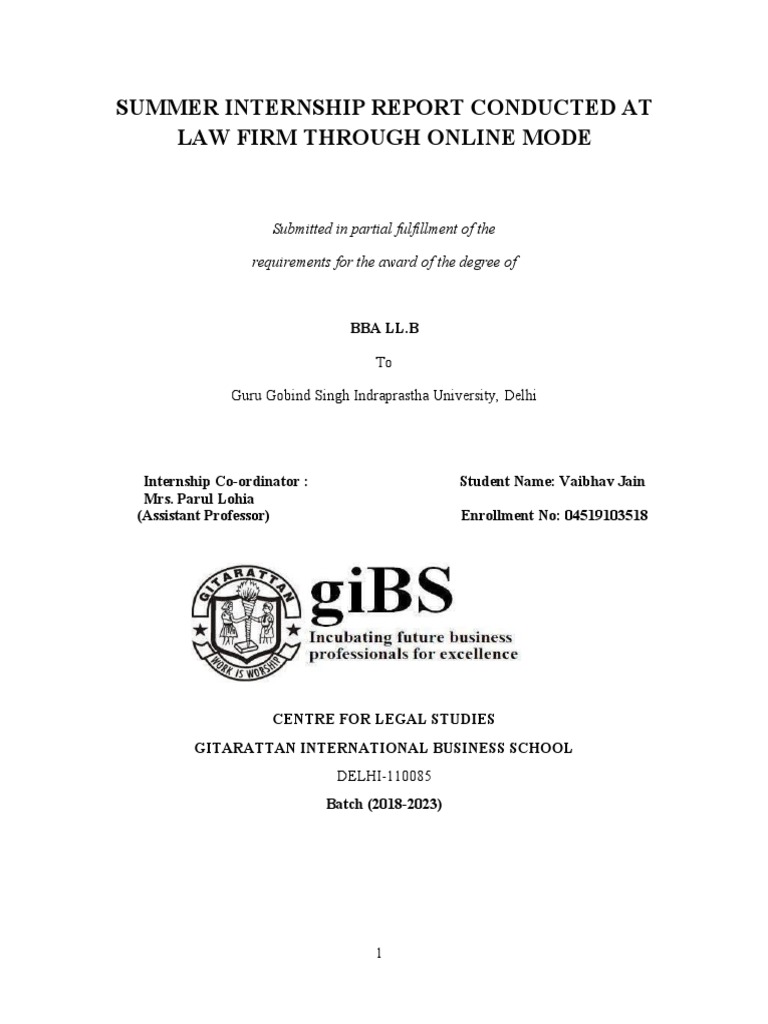 Internship Report Final Draft | PDF | Mediation | Legal Aid