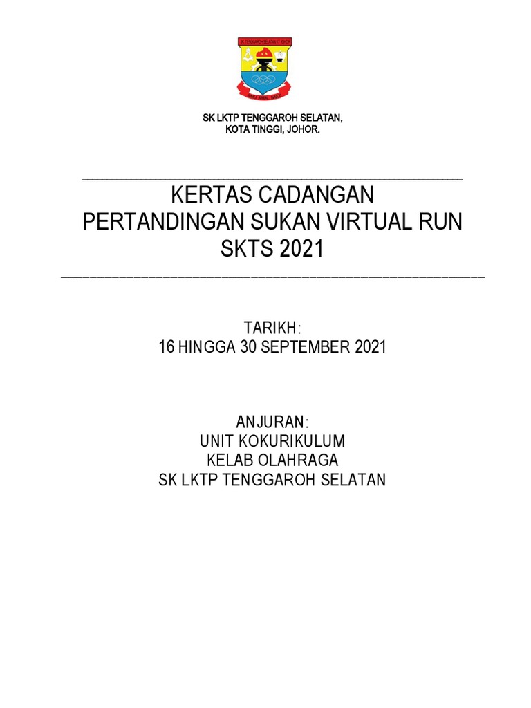 Pertandingan Sukan Virtual Run SKTS 2021 | PDF
