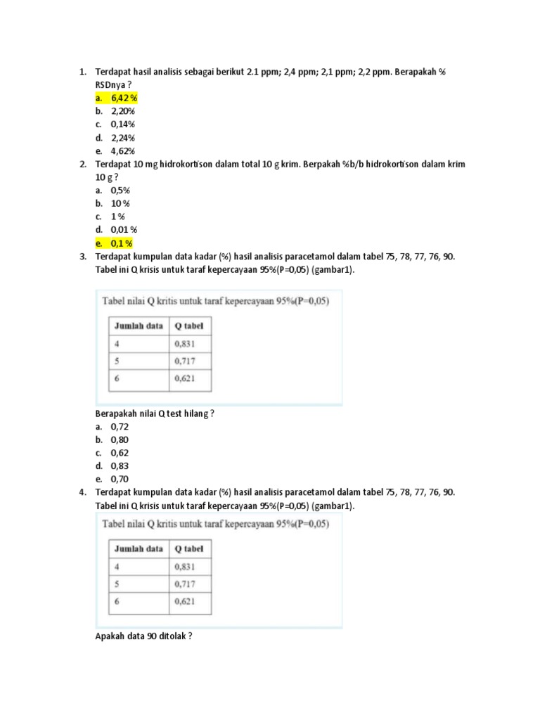 Soal Kimia Uts | PDF