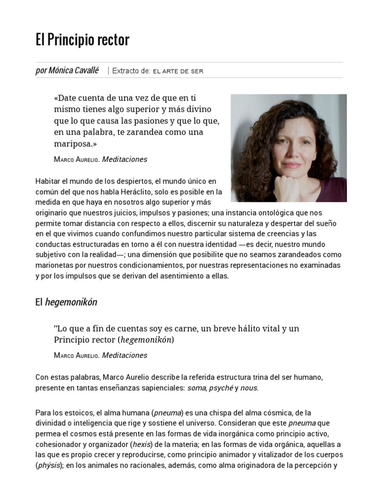El-Principio-Rector, Mónica Cavallé | PDF | Estoicismo | Epicteto