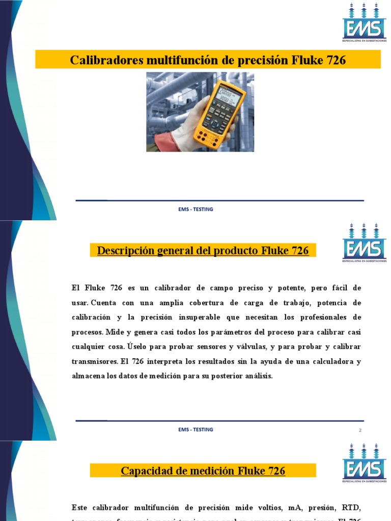 Presentacion Fluke 726 | PDF | Calibración | Medición