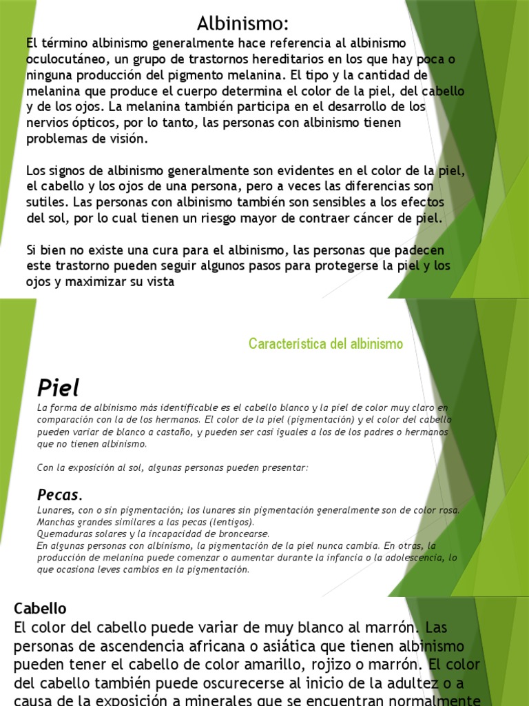 Albinismo y sus características clave | PDF | Ojo humano | Tiroides