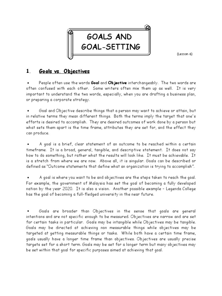 Setting Specific, Measurable, Attainable, Relevant and Time-Bound ...