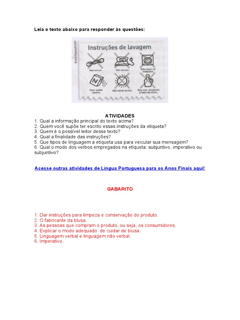 Leia o Texto Abaixo para Responder Às Questões | PDF