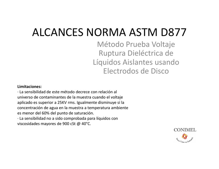 Alcances Norma Astm d877 | PDF | Ciencias fisicas | Química