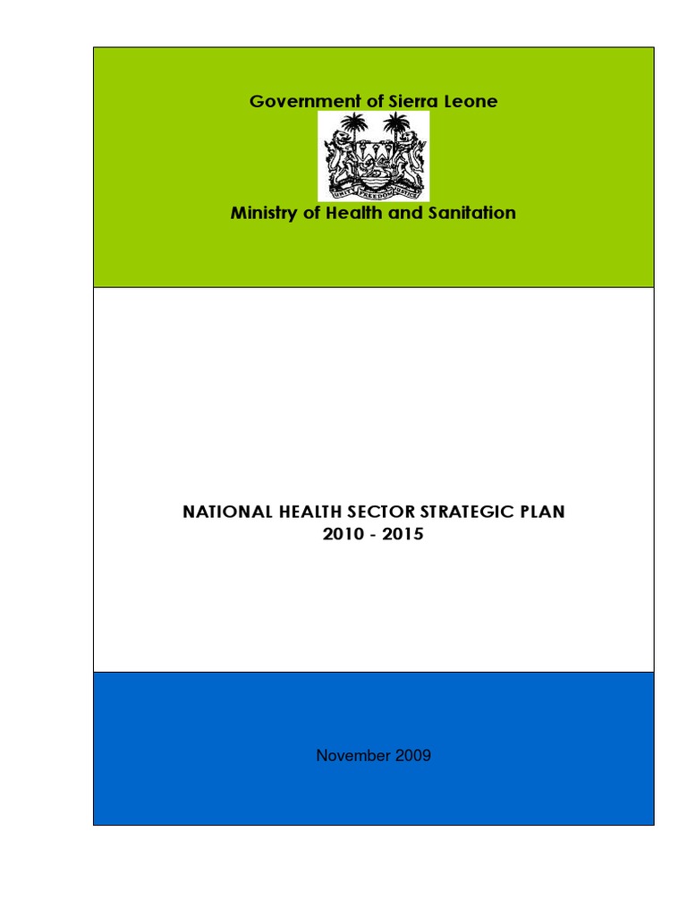 National Health Sector Strategic Plan 2010 - 2015 - Ministry of Health ...