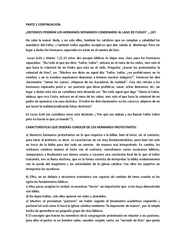 Parte 2 Los Hermanos Separados | PDF | Biblia | Iglesia Católica