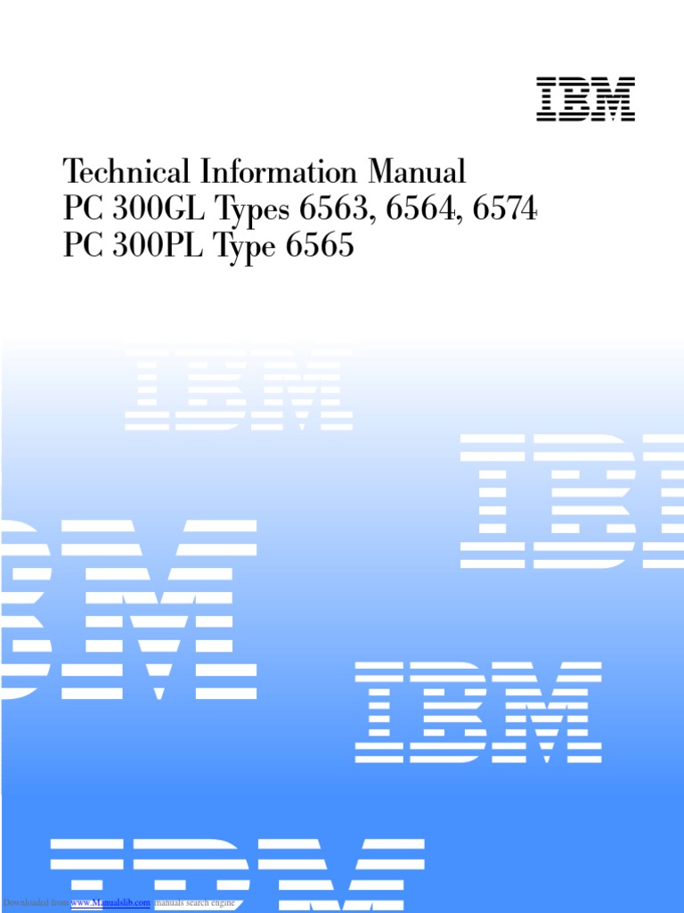 Technical Information Manual PC 300GL Types 6563, 6564, 6574 PC 300PL ...