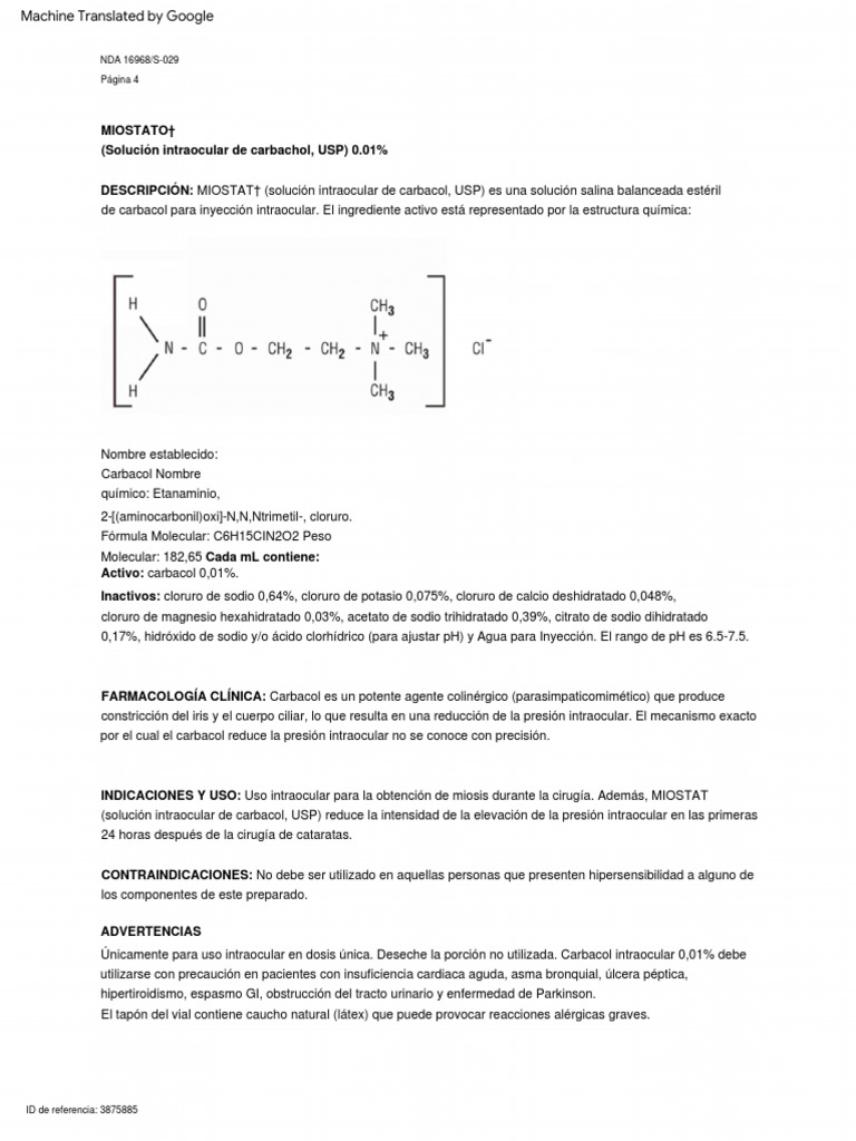 MIOSTAT ESPAÑOL | PDF | El embarazo | Medicina CLINICA