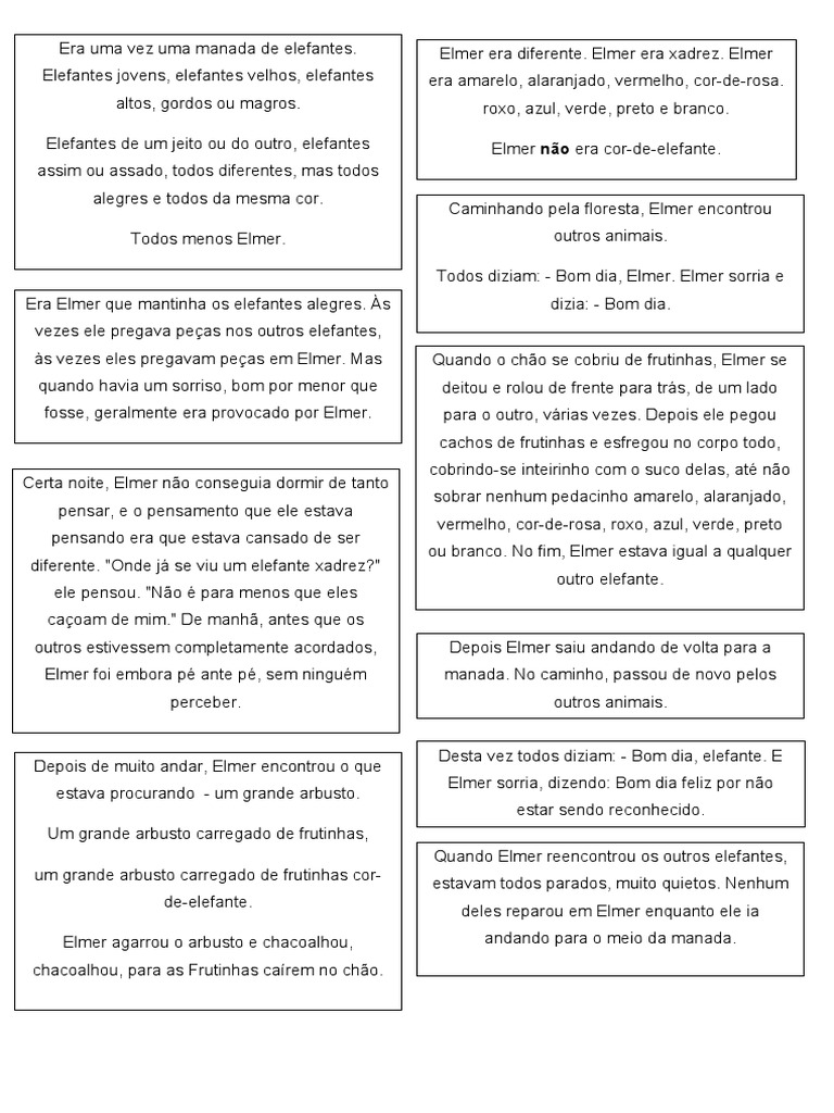 Elmer, o Elefante Xadrez | PDF | Elefante