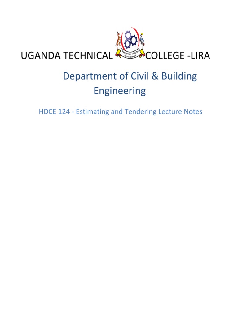 HDCE 124 Tendering | PDF | Specification (Technical Standard) | Procurement