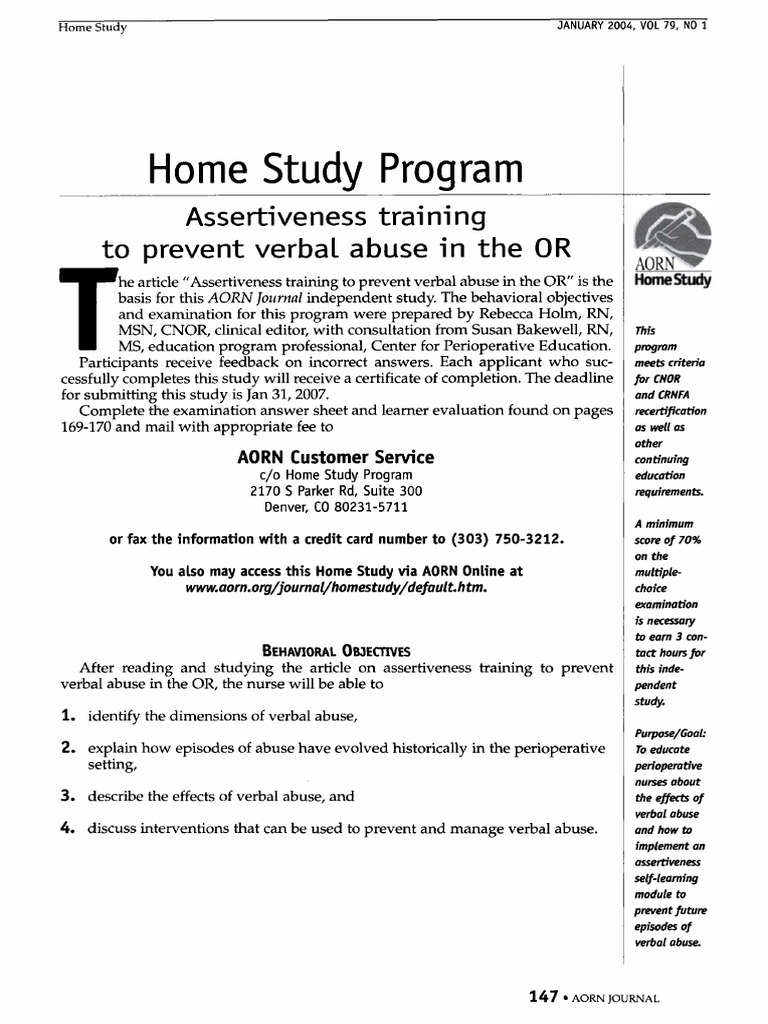 Assertiveness training | PDF | Surgery | Nursing