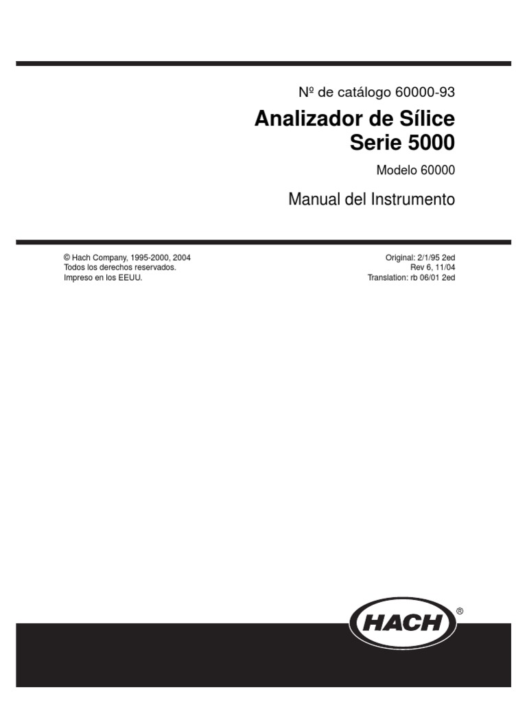 manual en español.hach | PDF | Presión