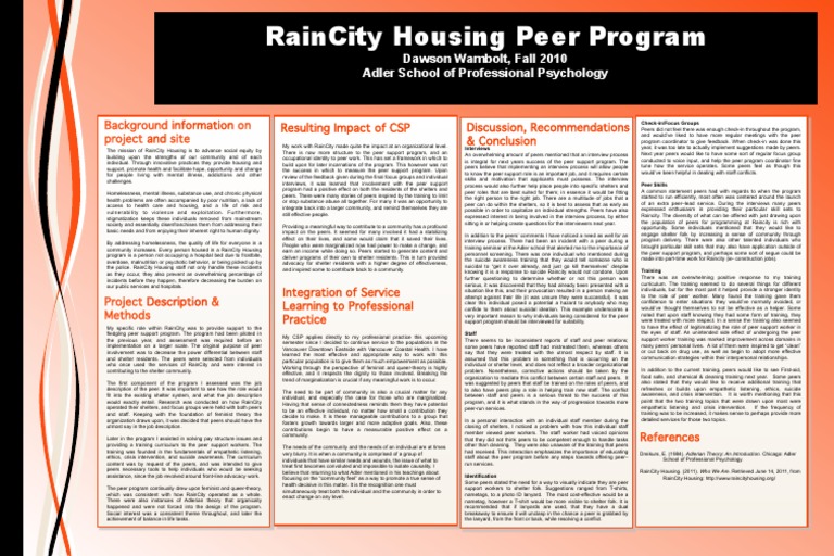 CSP Poster | PDF | Homelessness | Mental Disorder