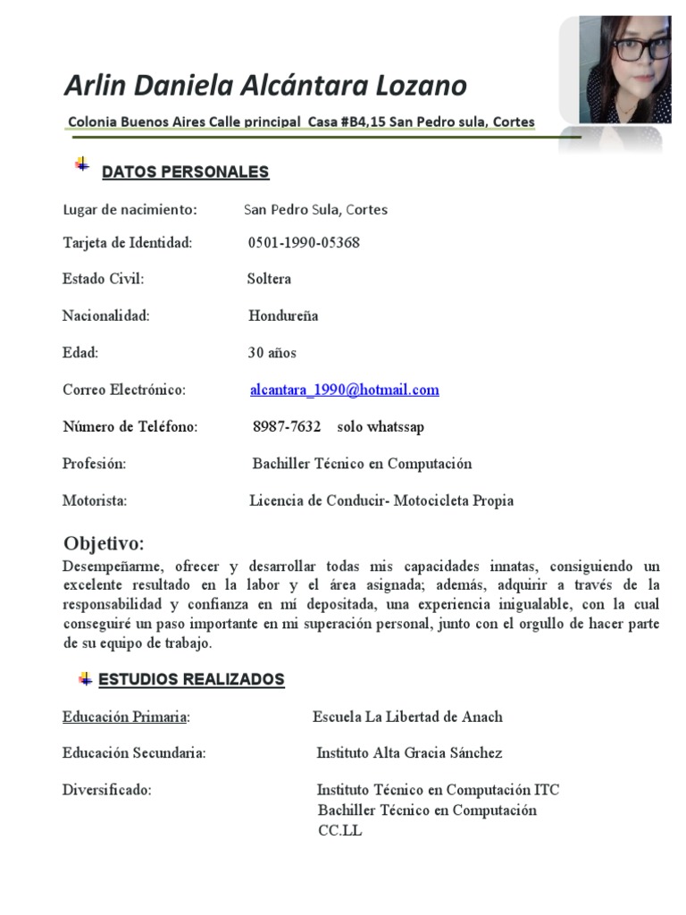 Curriculum Vitae Alcantara | Descargar gratis PDF | Microsoft | Microsoft Windows