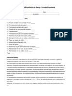 Escala de Equilibrio de Berg PDF | PDF