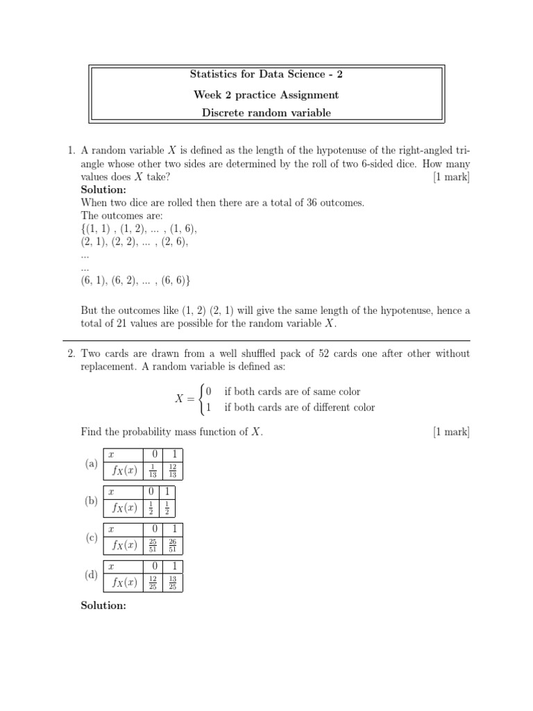 Statistics 2 | PDF | Probability Distribution | Random Variable