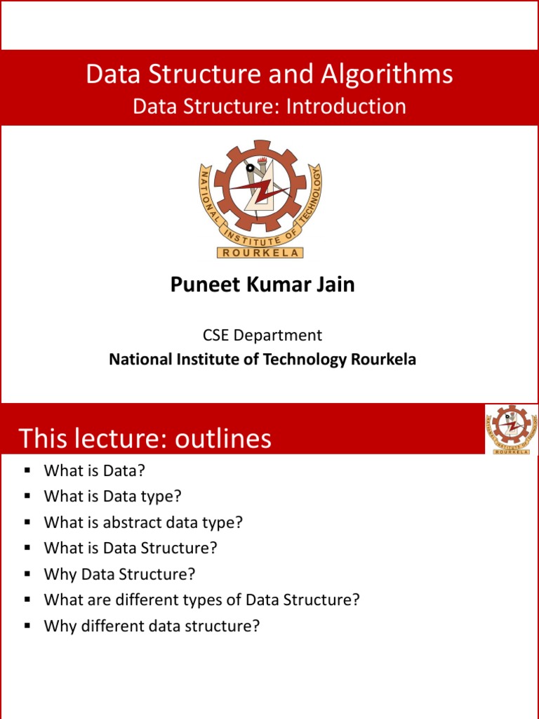 Data Structure Introduction Pdf Data Type Data Structure 