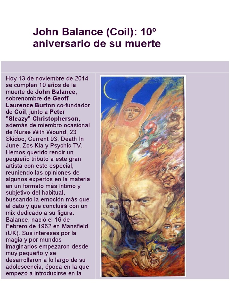 John Balance | PDF