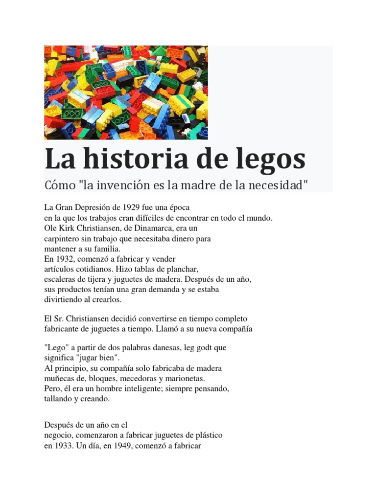 Historia de Legos | PDF