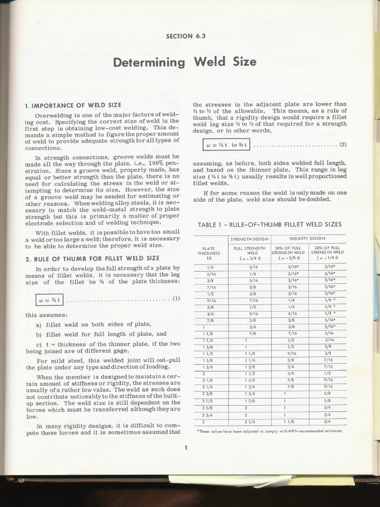 Determining Weld Size | PDF