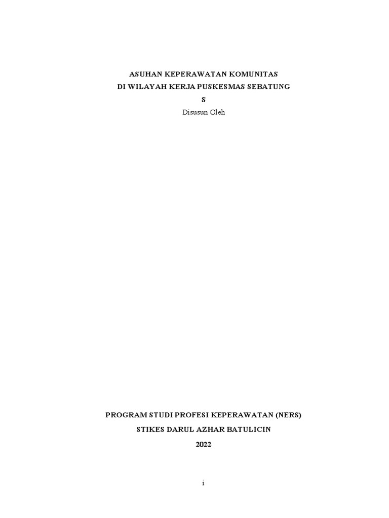 Askep Keperawatan Komunitas | PDF | Ilmu Sosial