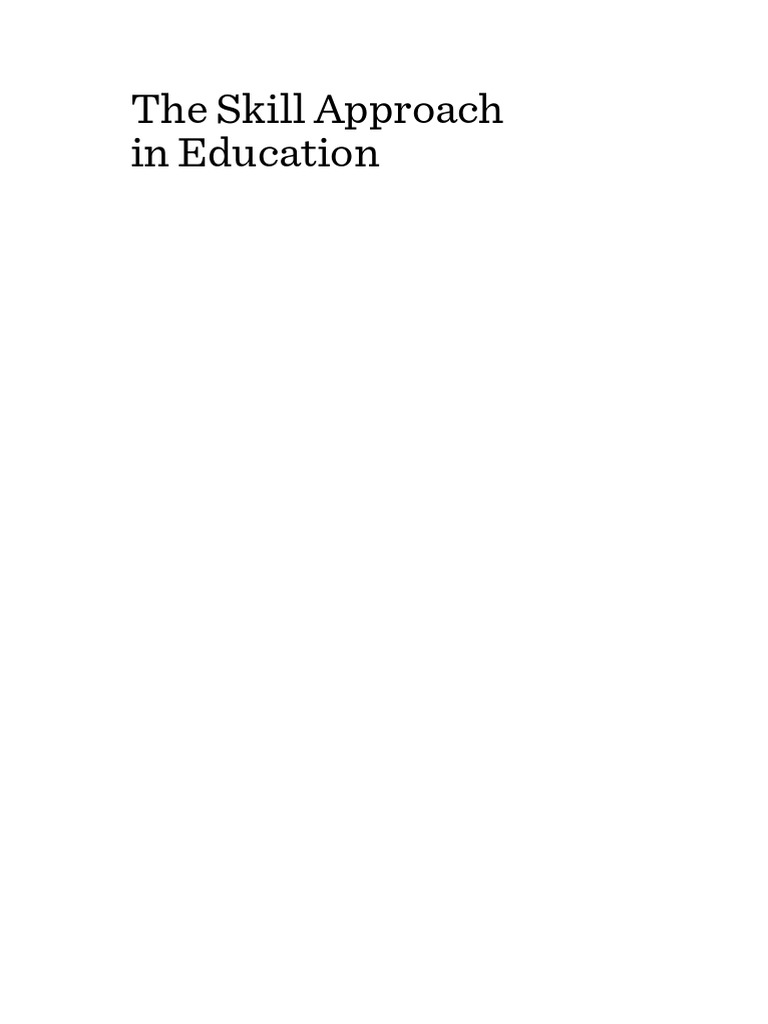 the-skill-approach-in-education-pdf-teaching-method-learning