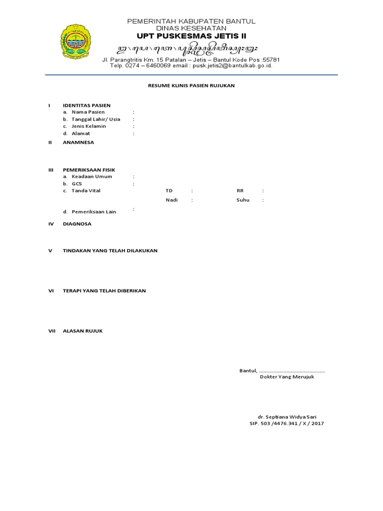 Resume Rujukan | PDF