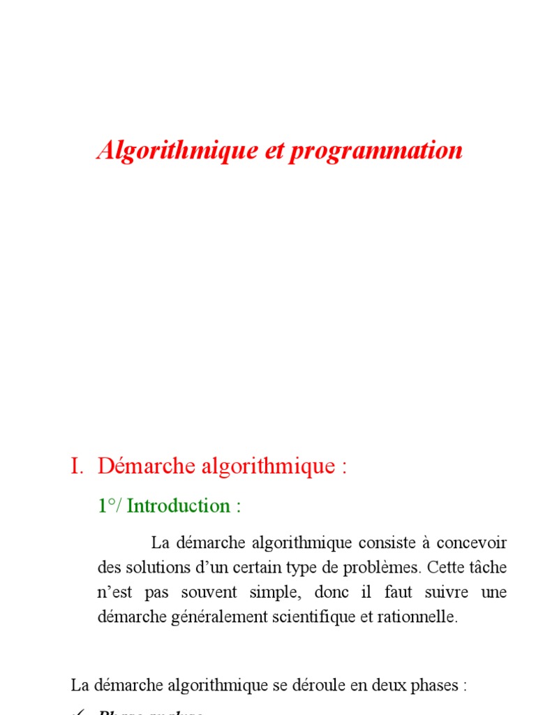 Algorithmique Et Programmation | PDF | Programme informatique | Programmation