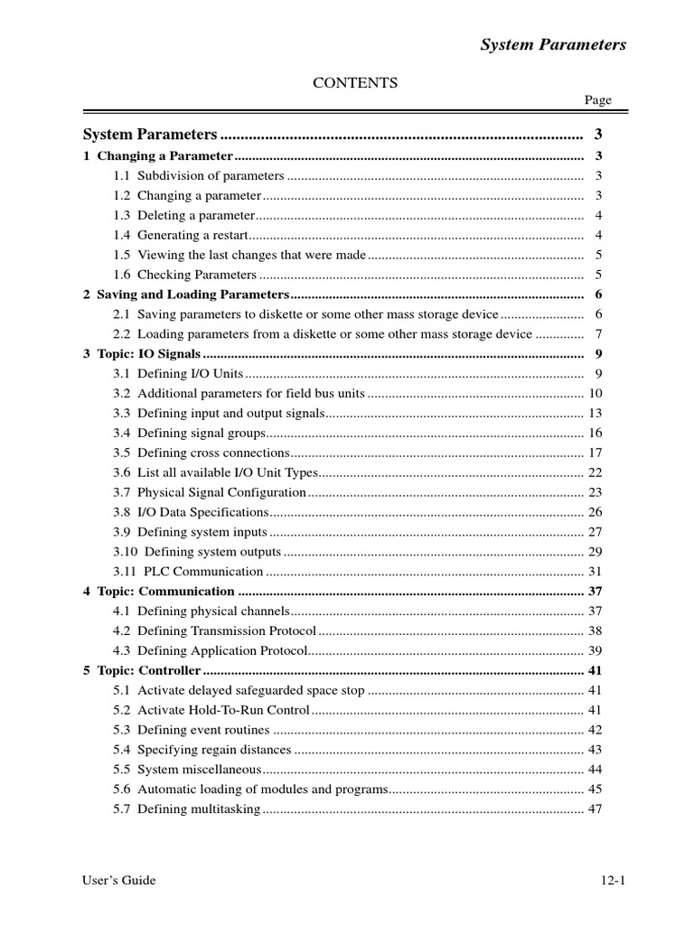 08 Syspar | PDF | Parameter (Computer Programming) | Input/Output