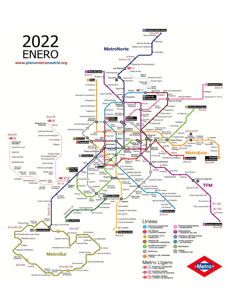 Plano Metro Madrid 2022 | PDF
