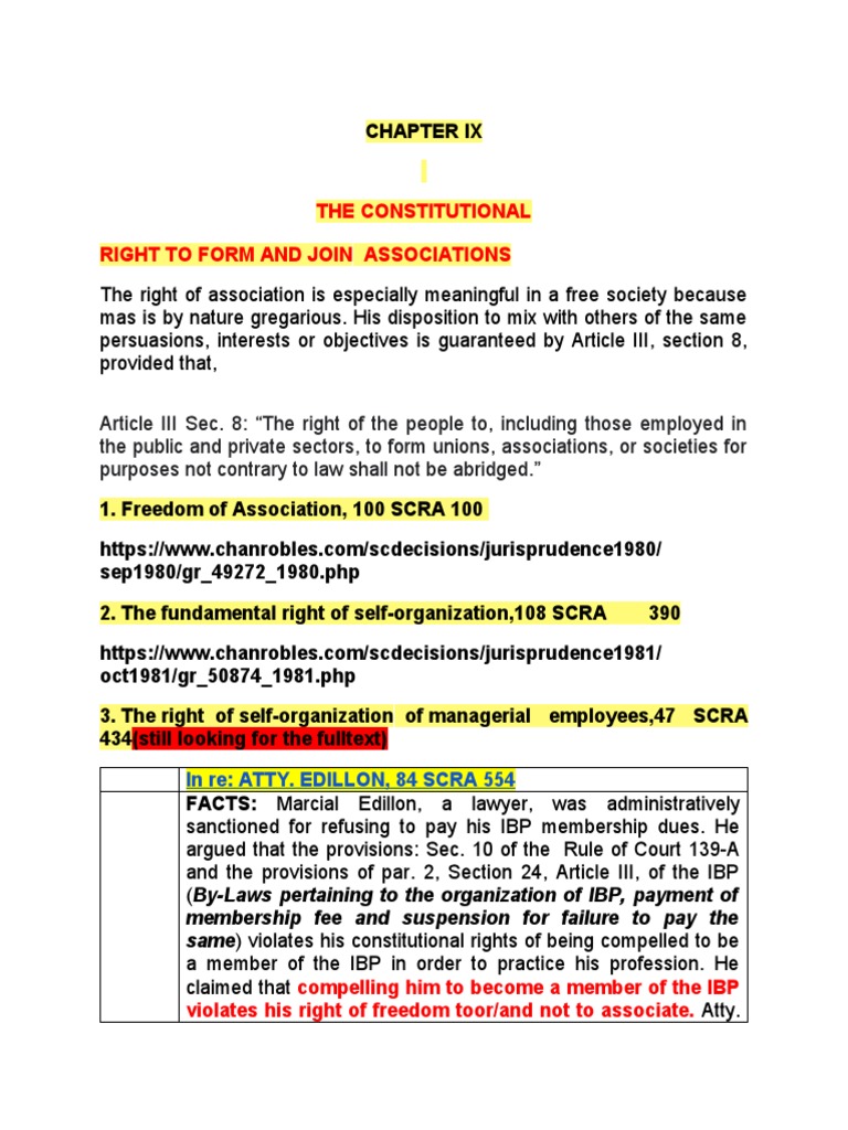 Constitutional Right to Association | PDF | Ex Post Facto Law | Employment