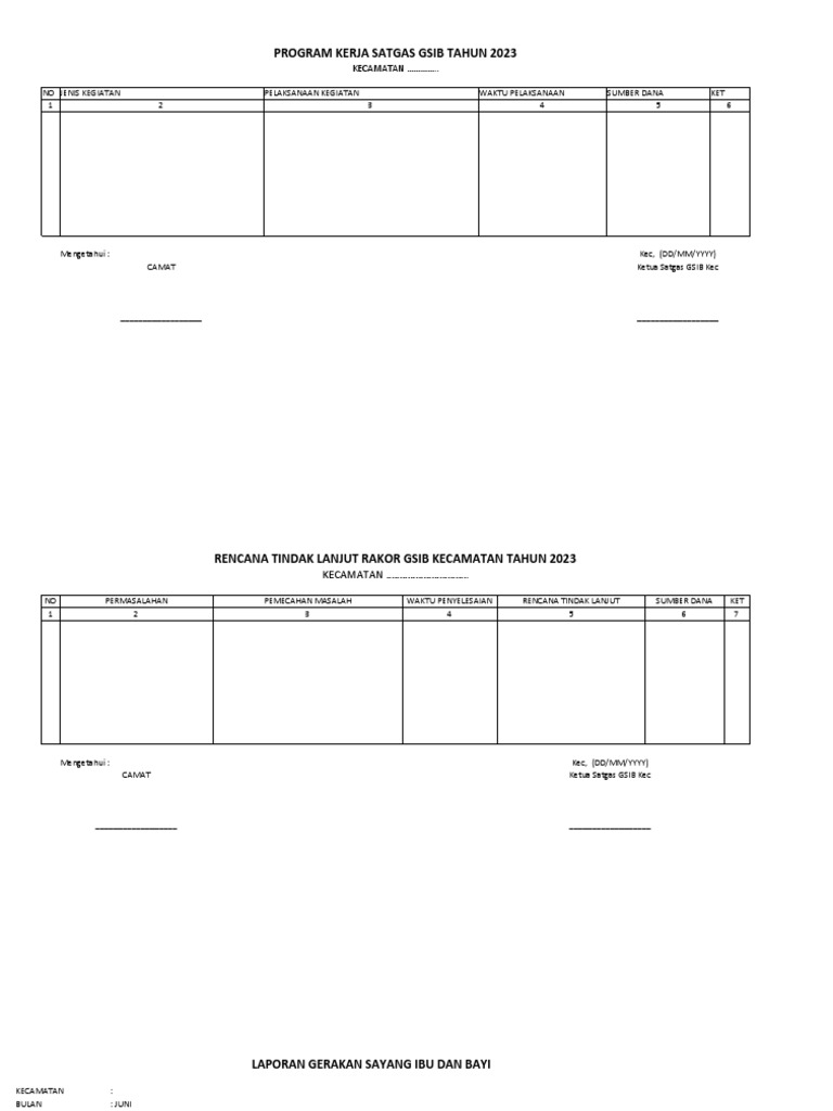 Format Laporan Gsib | PDF
