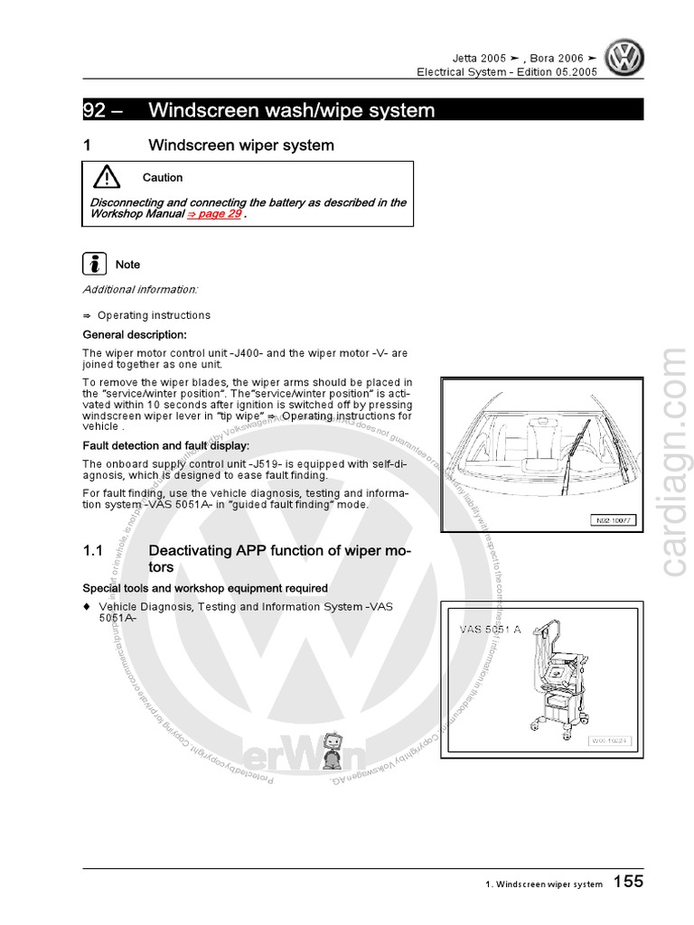 92 - Windscreen Wash & Wipe System | PDF | Manufactured Goods | Vehicles