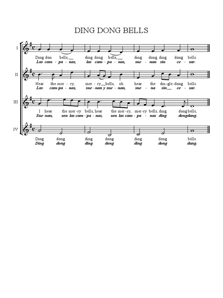 Ding Dong Bells - Canon | PDF