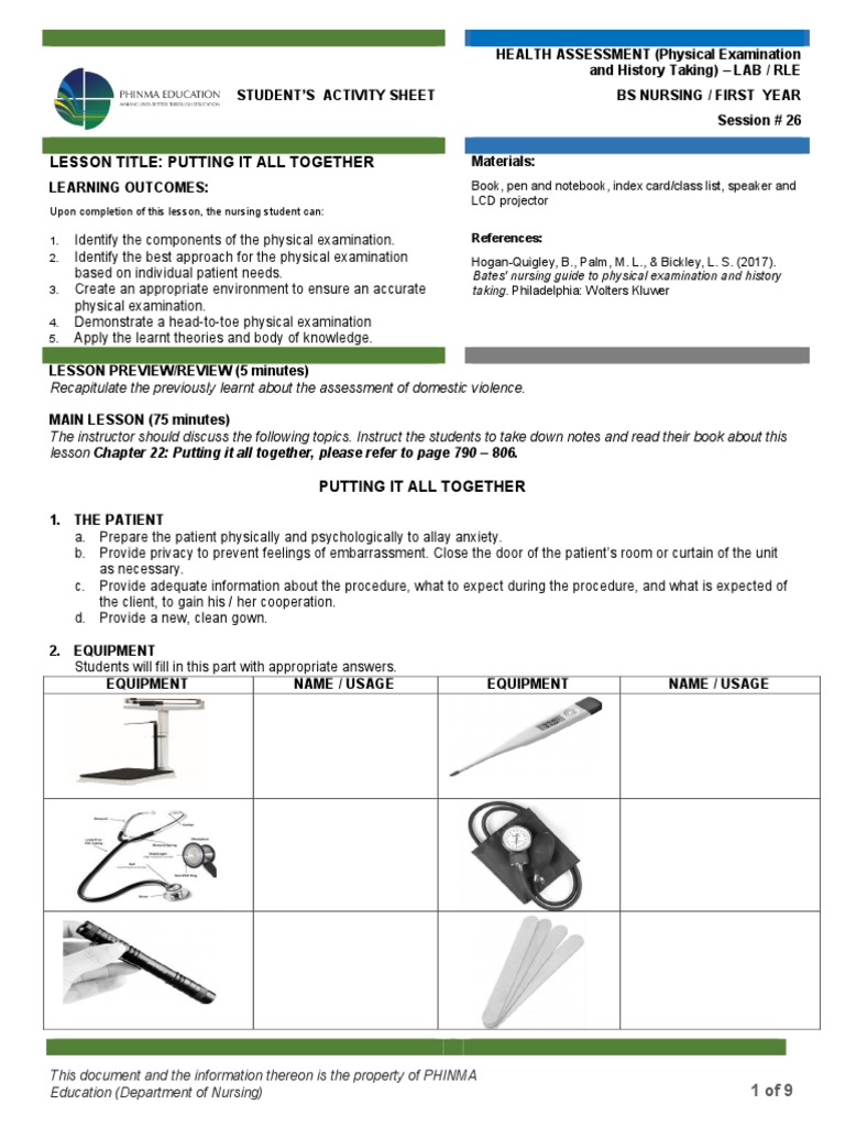 HA Lab SAS26 Putting It All Together | PDF | Nursing | Clinical Medicine