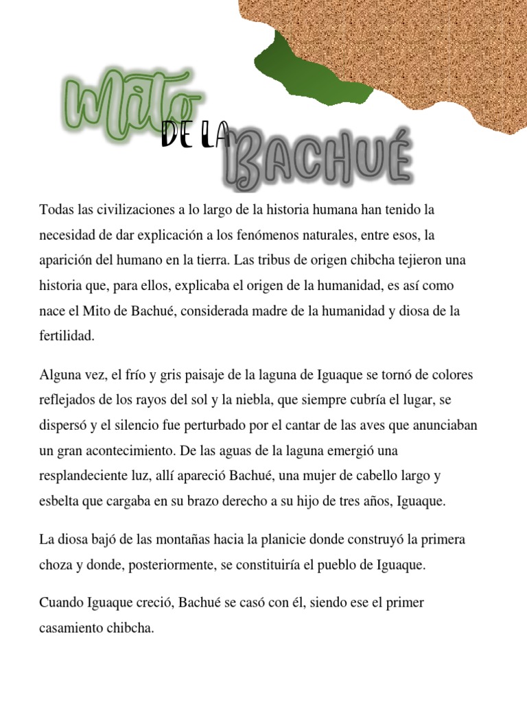 Mito de Bachué: Origen de la Humanidad | PDF