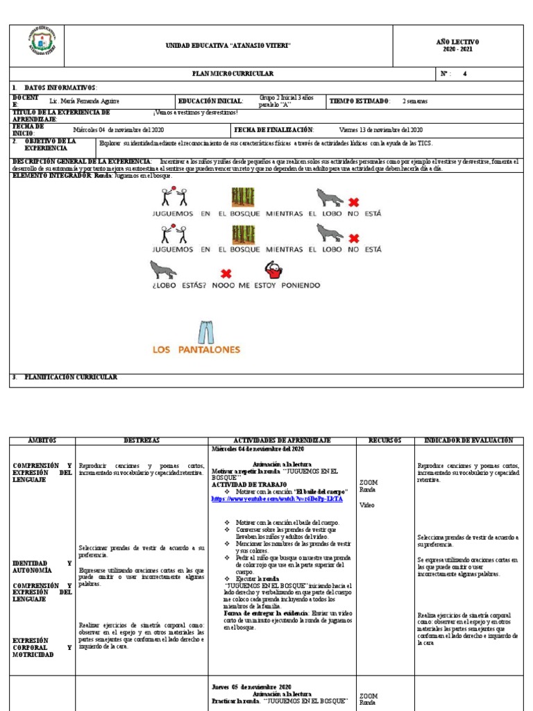 Vamos A Vestirnos Del 04 de Nov-13 de Nov | PDF | Ropa | Educación de ...