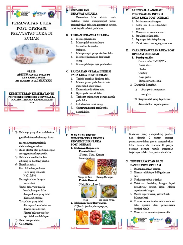 Leaflet Perawatan Luka Pasca Operasi | PDF