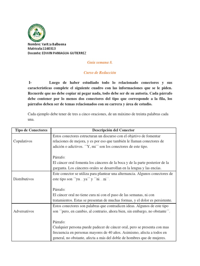 Tarea S 8 (1) Tarea 8 | PDF | Cáncer | Medicina CLINICA