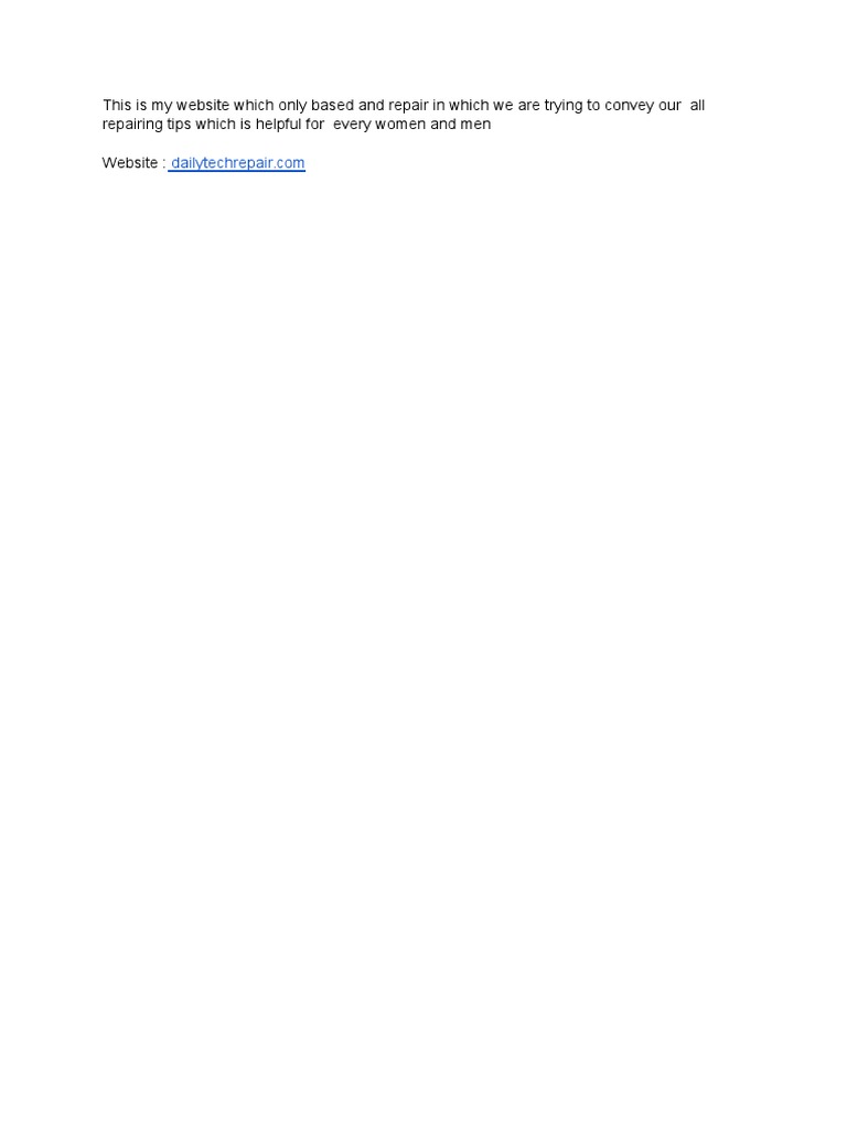 Repair For All Product | PDF | Self-Improvement