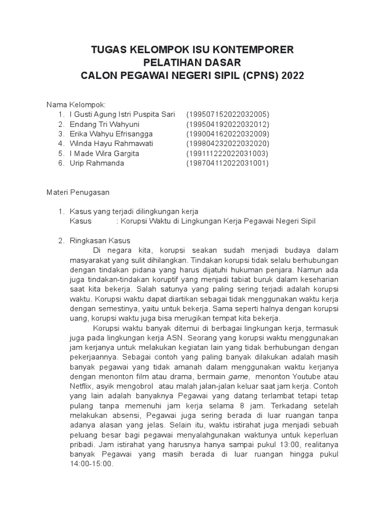 Tugas Isu Kontemporer | PDF