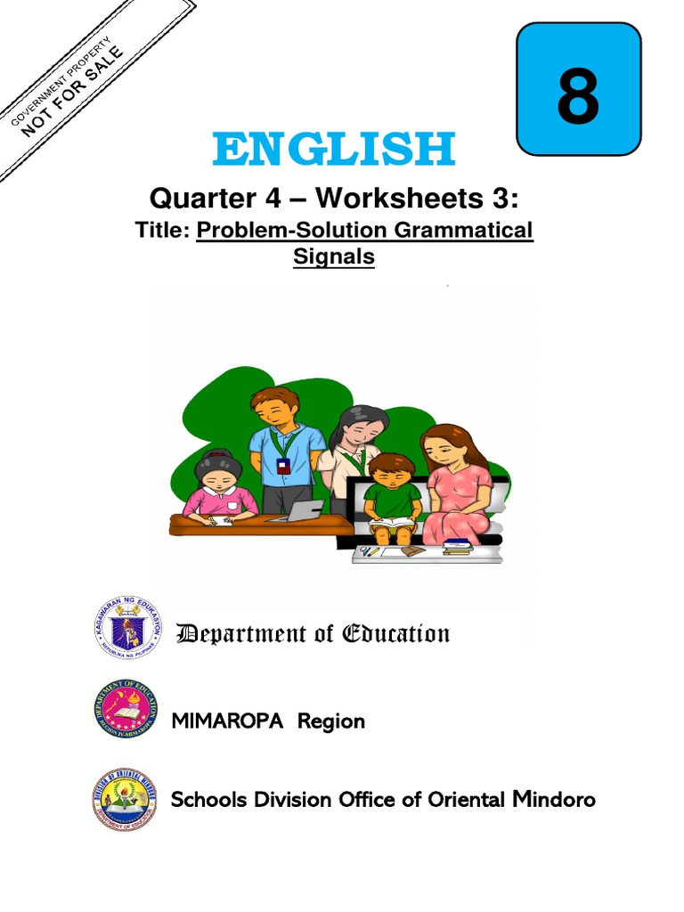 English-8-Q4 Ws 1.3-Problem Solution Grammatical Signals | PDF ...