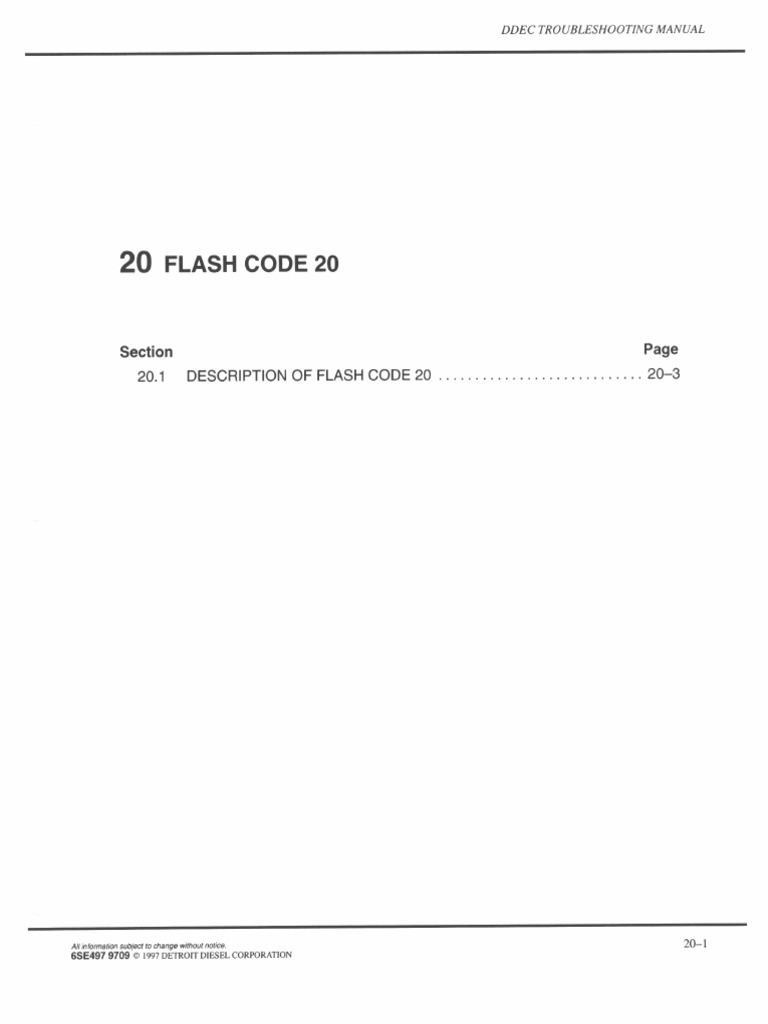 20 Flash Code 20 | PDF
